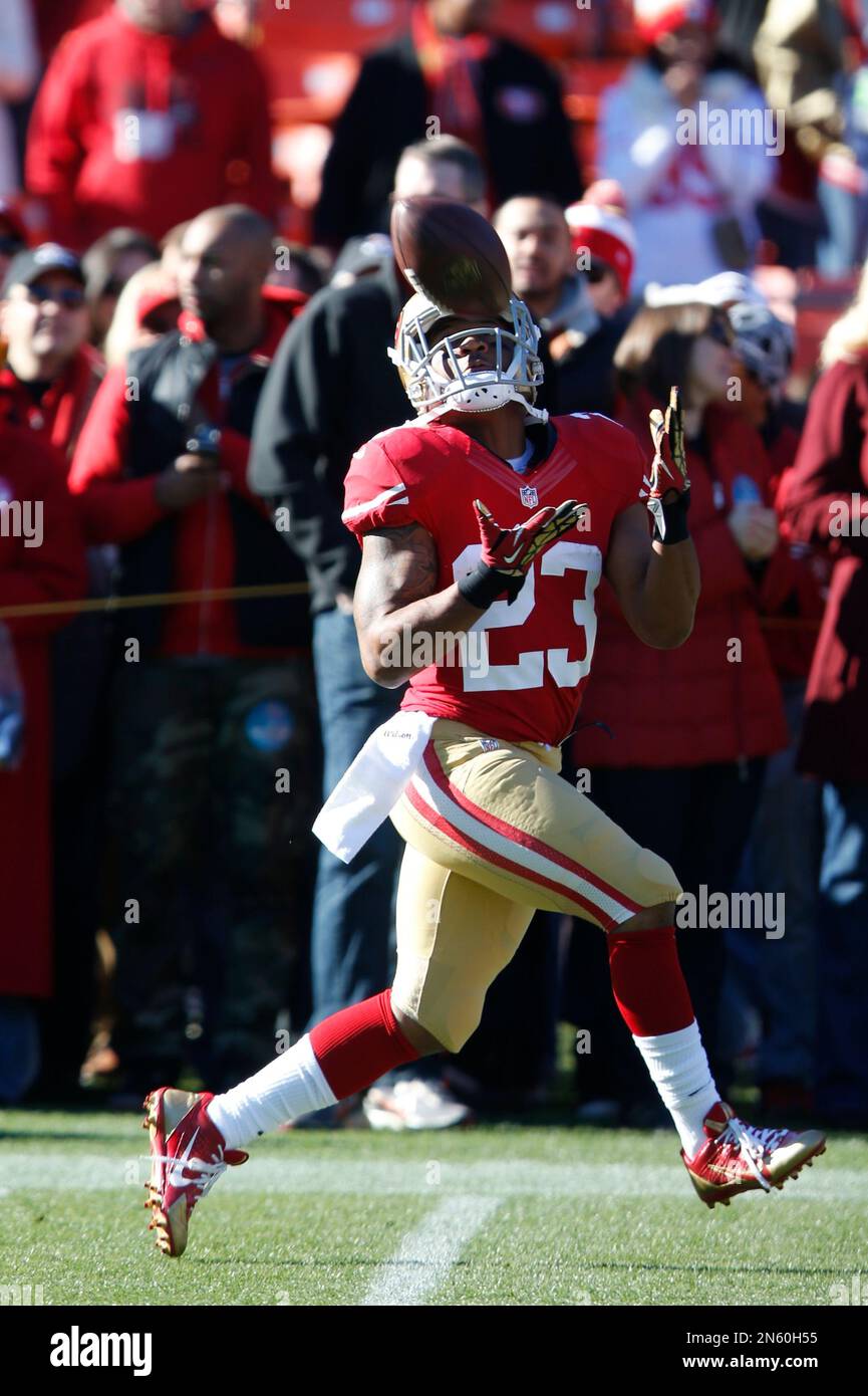 LaMichael James (23) of the San Francisco 49ers in action during pre game against the Seattle ...