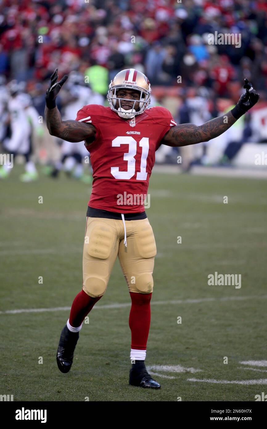 Donte Whitner (3) of the San Francisco 49ers in action during the ...