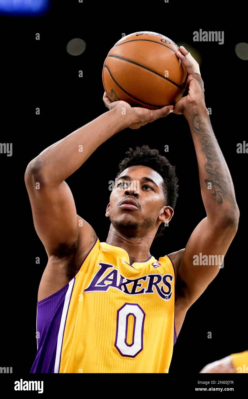 Los Angeles Lakers forward Nick Young during the first half of an NBA ...