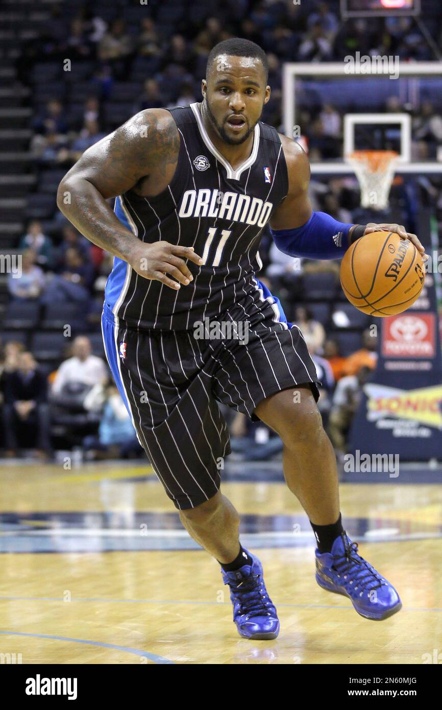 Orlando Magic forward Glen Davis dribbles the ball in the first half of ...