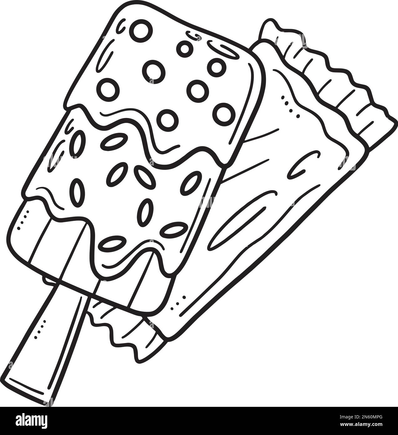 Popsicles Isolated Coloring Page for Kids Stock Vector Image & Art - Alamy