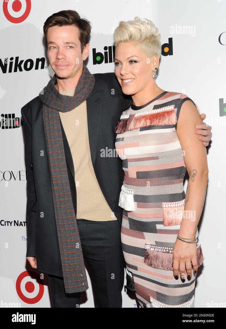Singer Nate Ruess from the band Fun. poses with "Woman of the Year ...