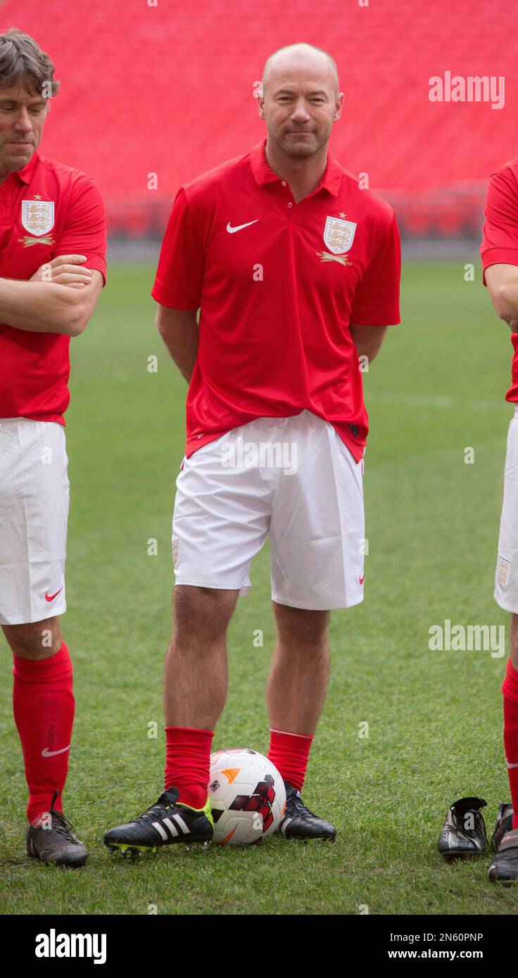 Former footballer and England striker Alan Shearer, centre left ...