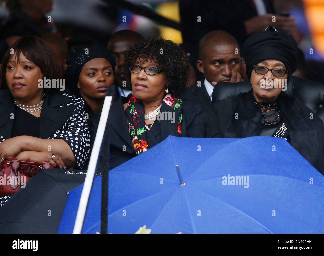 Winnie Madikizela-Mandela, right, Nelson Mandela's former wife, and her ...