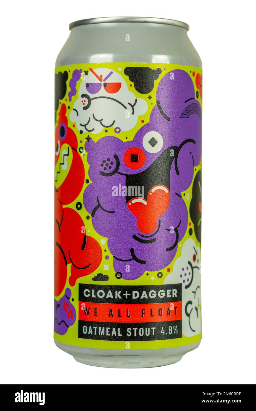 Cloak+Dagger - We All Float Oatmeal Stout - 4.8% abv Stock Photo - Alamy