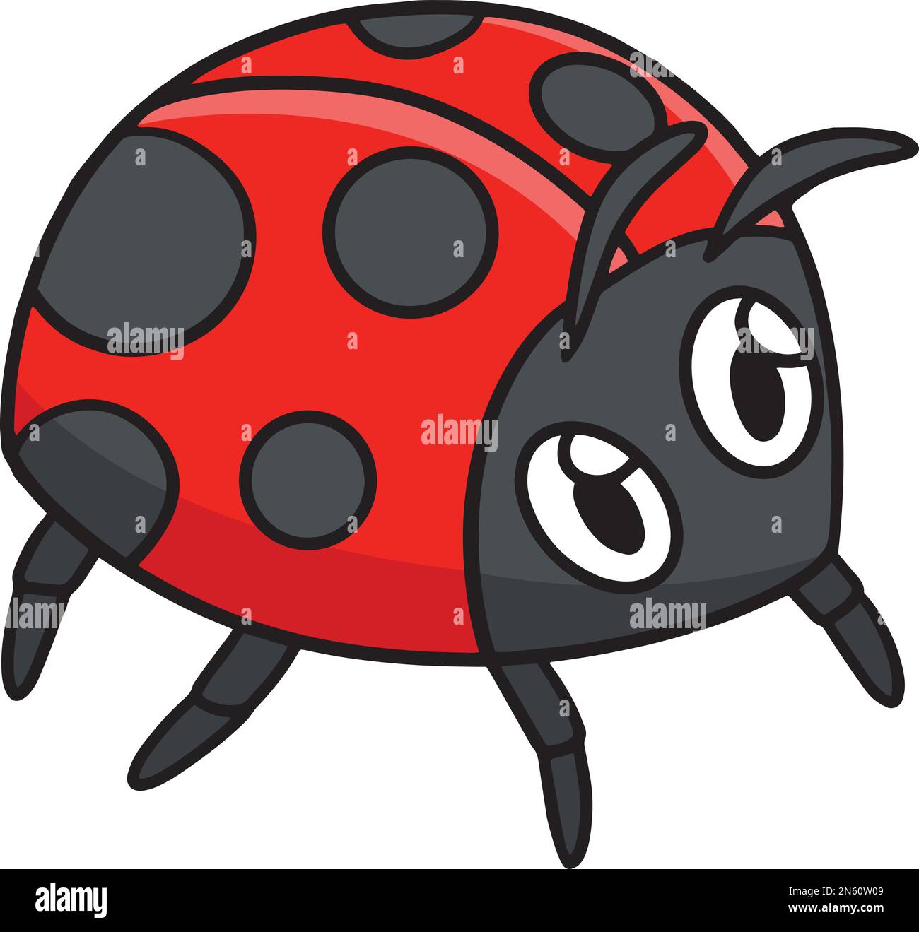 Spring Ladybug Cartoon Colored Clipart Stock Vector Image & Art - Alamy