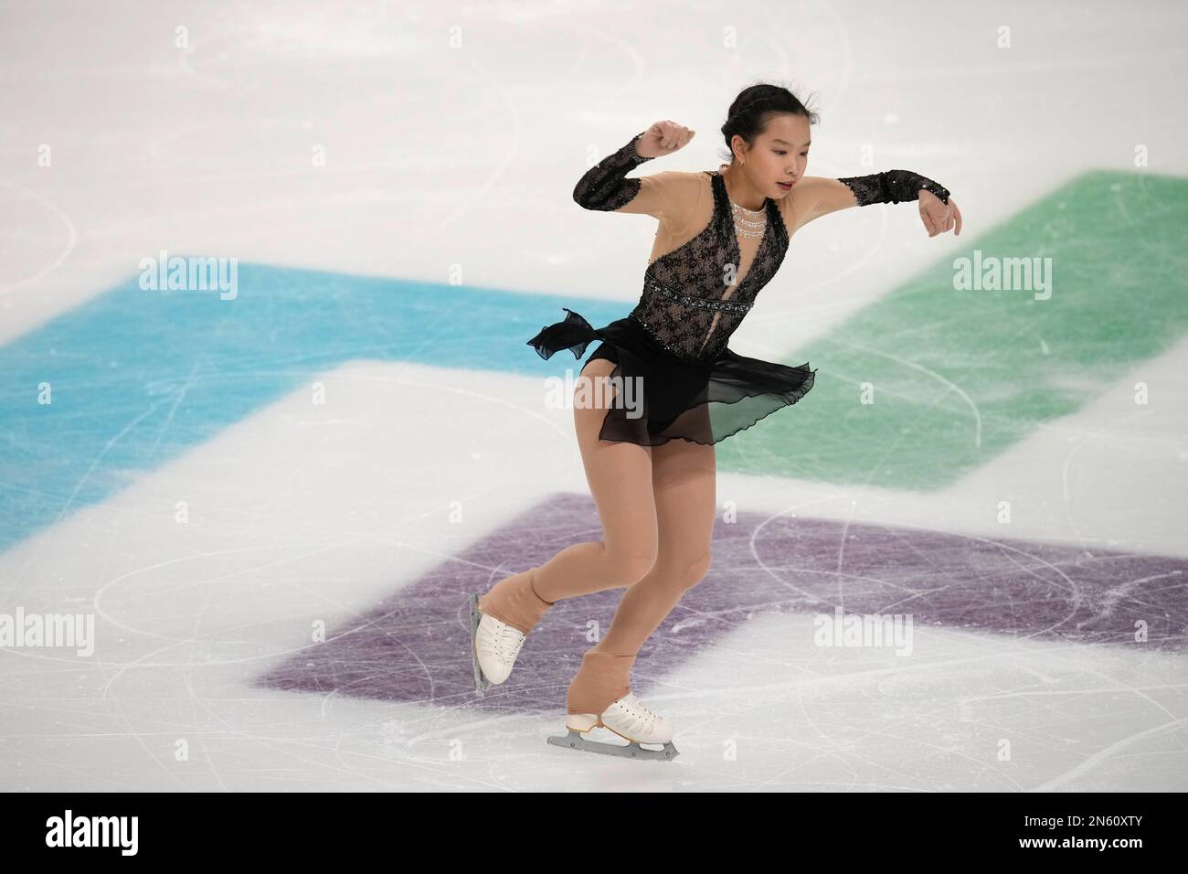 Tzu-Han Ting, of Taiwan, performs in the women's short program at the ...