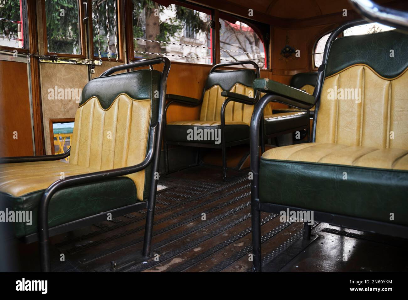 Vintage bus interior hi-res stock photography and images - Alamy