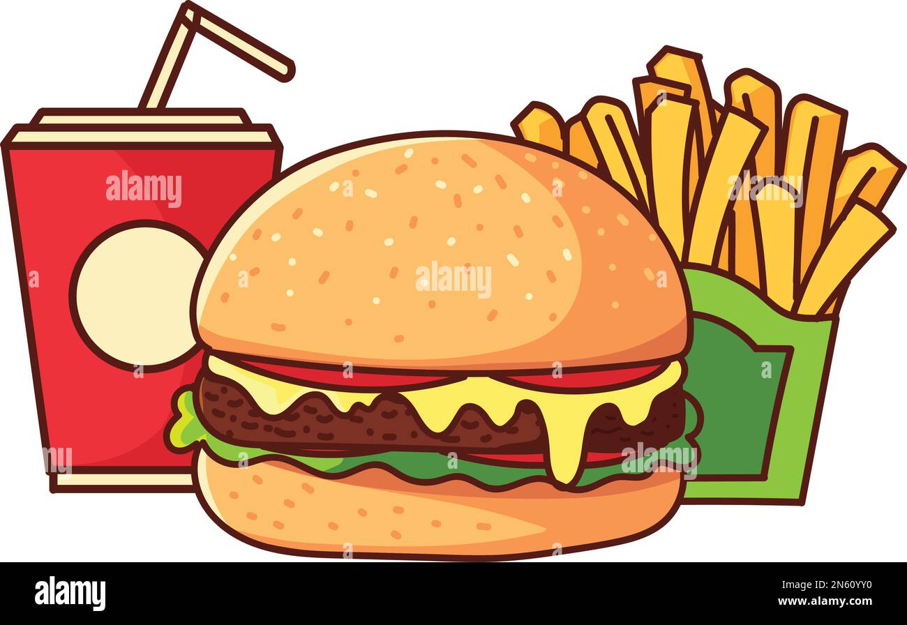 Fast food assortment Stock Vector Images - Alamy