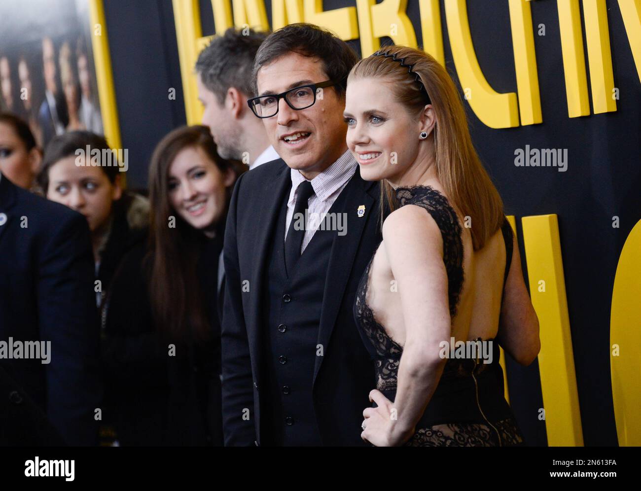 Director David O. Russell, left, and actress Amy Adams attend the ...