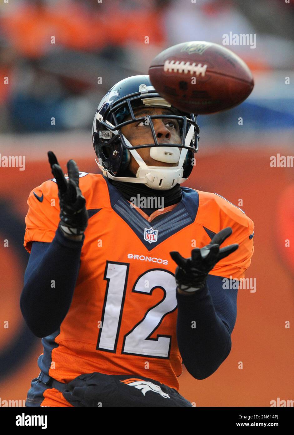 Denver Broncos wide receiver Andre Caldwell returns a kick during the ...