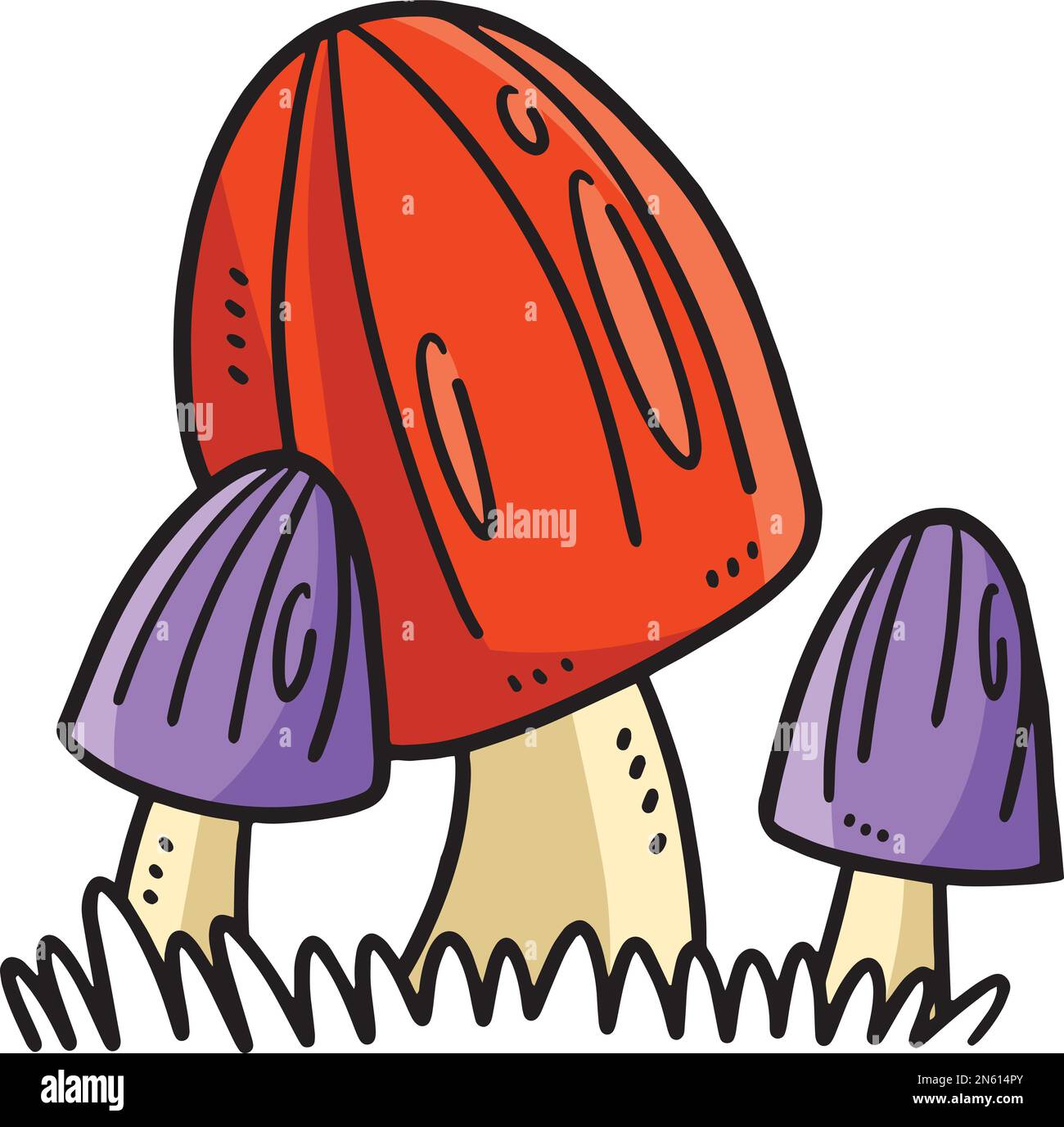 Spring Mushroom Cartoon Colored Clipart Stock Vector Image & Art - Alamy