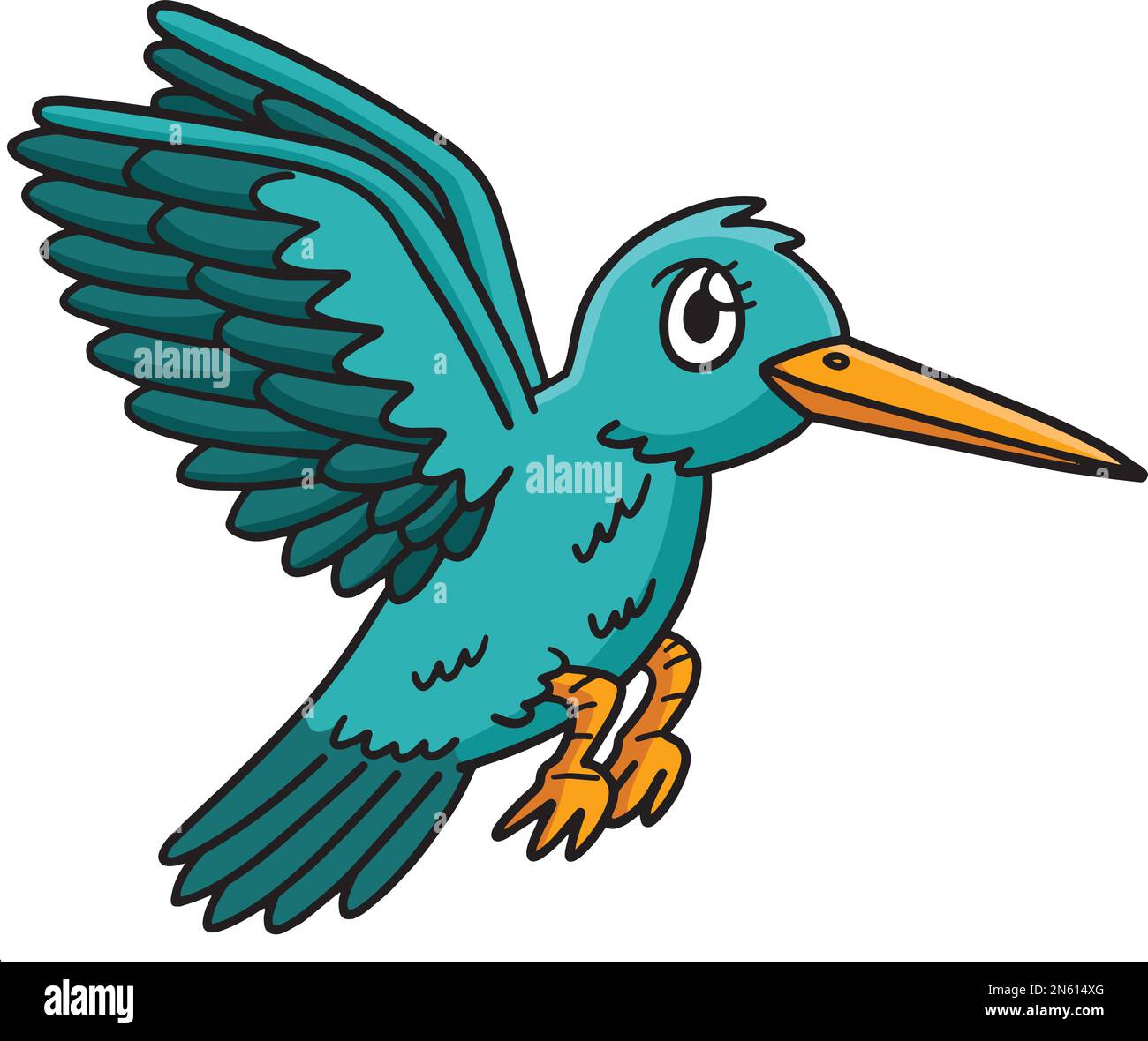 Spring Flying Bird Cartoon Colored Clipart Stock Vector Image & Art - Alamy