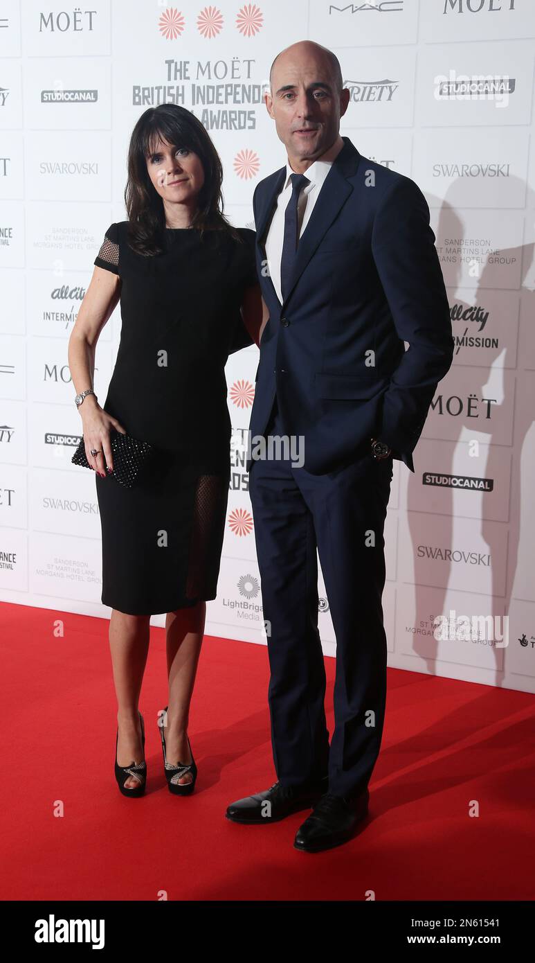British actor Mark Strong and wife Liza Marshall arrive on the red ...