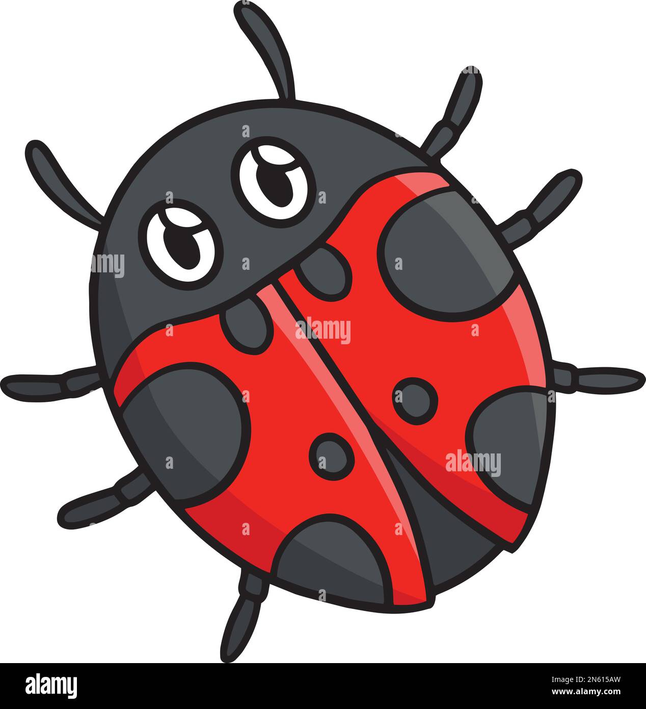 Spring Ladybug Cartoon Colored Clipart Stock Vector Image & Art - Alamy