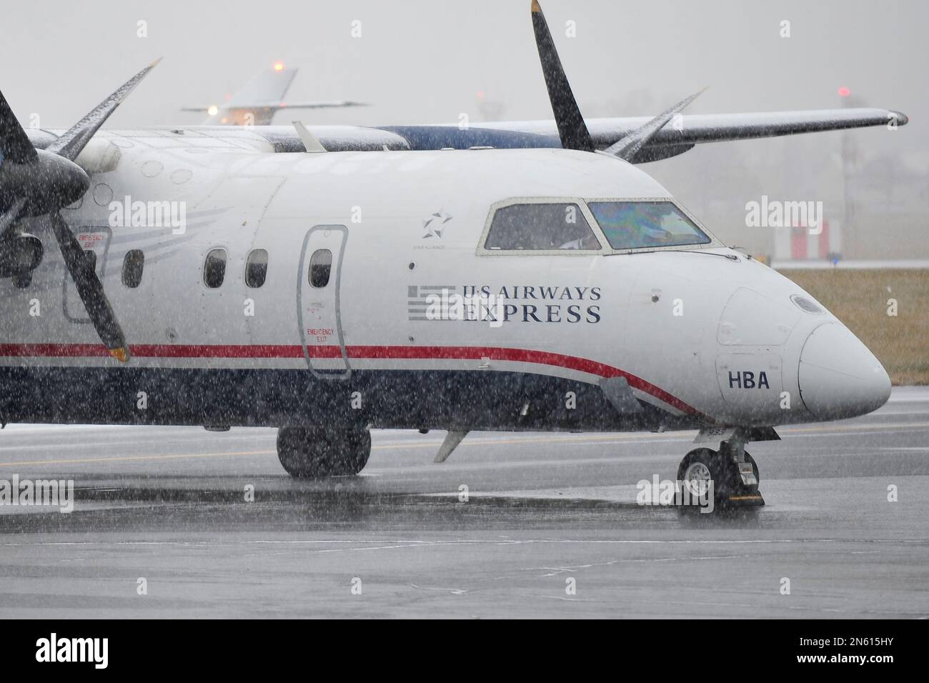 An aircraft diverted from the Philadelphia International Airport lineup ...