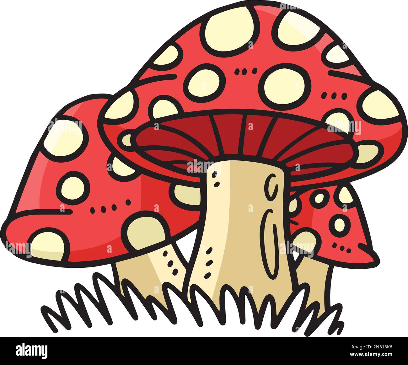 Spring Mushroom Cartoon Colored Clipart Stock Vector Image & Art - Alamy