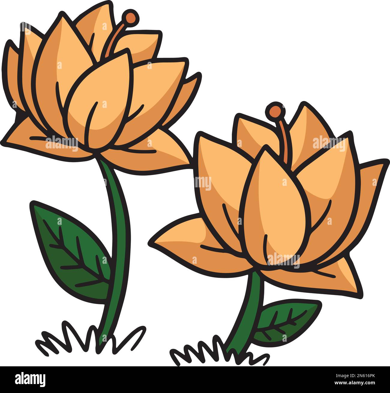 Spring Flower Cartoon Colored Clipart Illustration Stock Vector Image ...