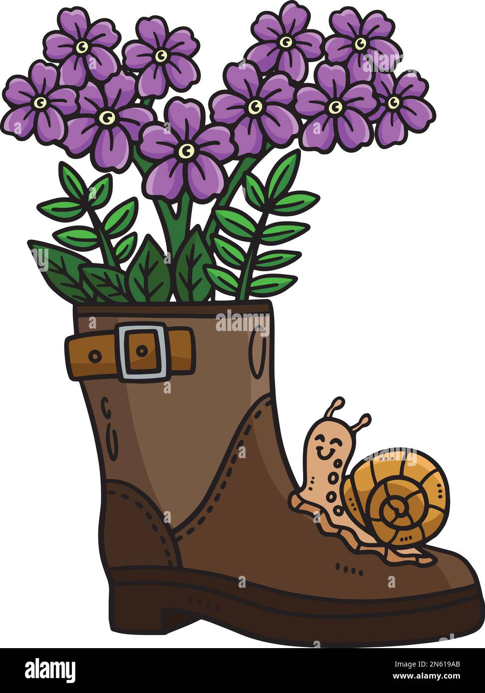 Spring Boot Planter Cartoon Colored Clipart Stock Vector Image & Art - Alamy