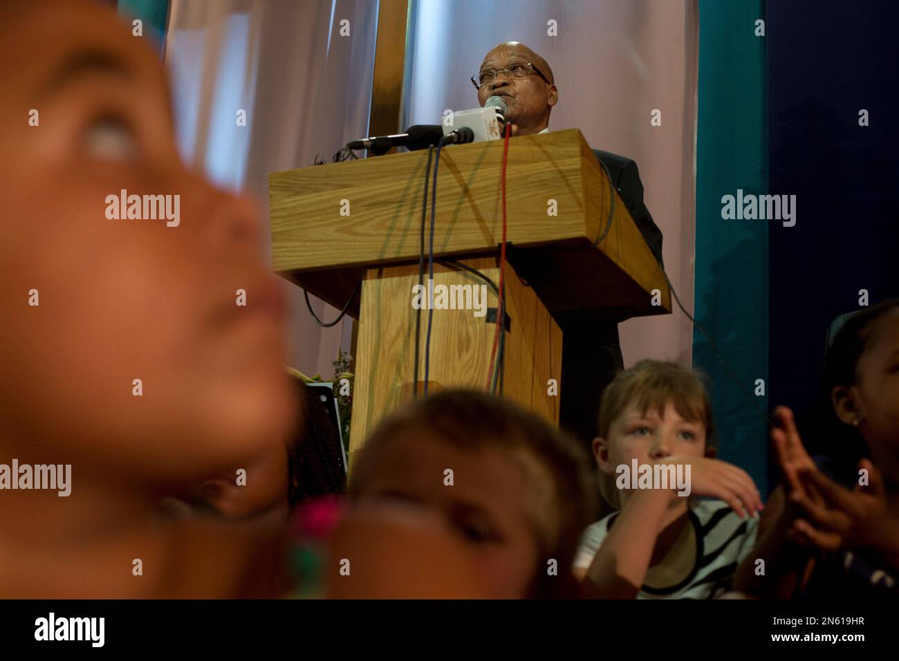 South African President Jacob Zuma commemorates Nelson Mandela during a ...