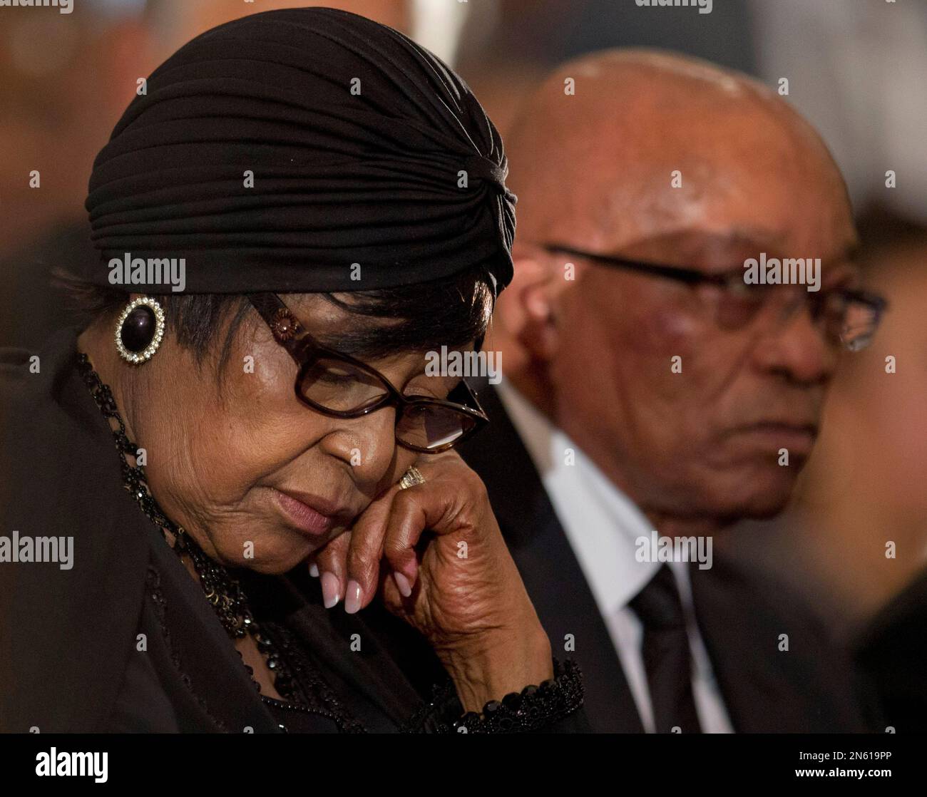 Winnie Madikizela-Mandela, left, Nelson Mandela's former wife, and ...