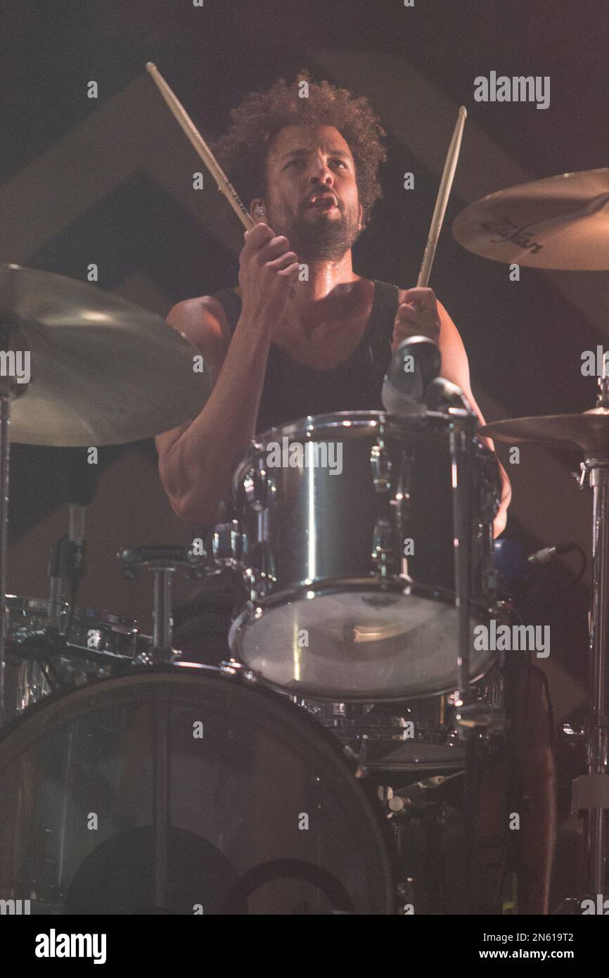 Jon Theodore of Queens of the Stone Age performs on stage during the ...