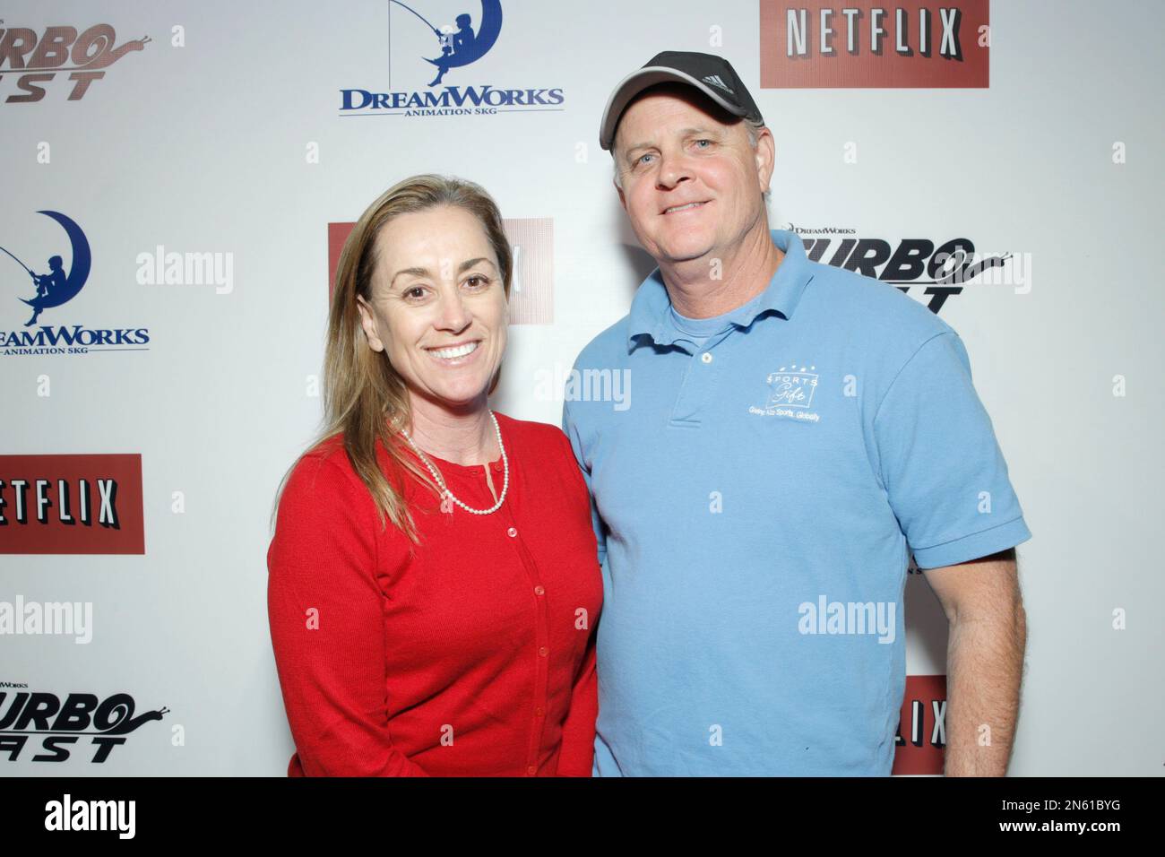 Claire Baxter, left, and Kevin Baxter attends DreamWorks Animation and ...