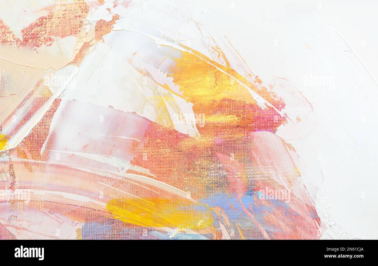 Pastel pink and yellow brush strokes, abstract background. High quality ...