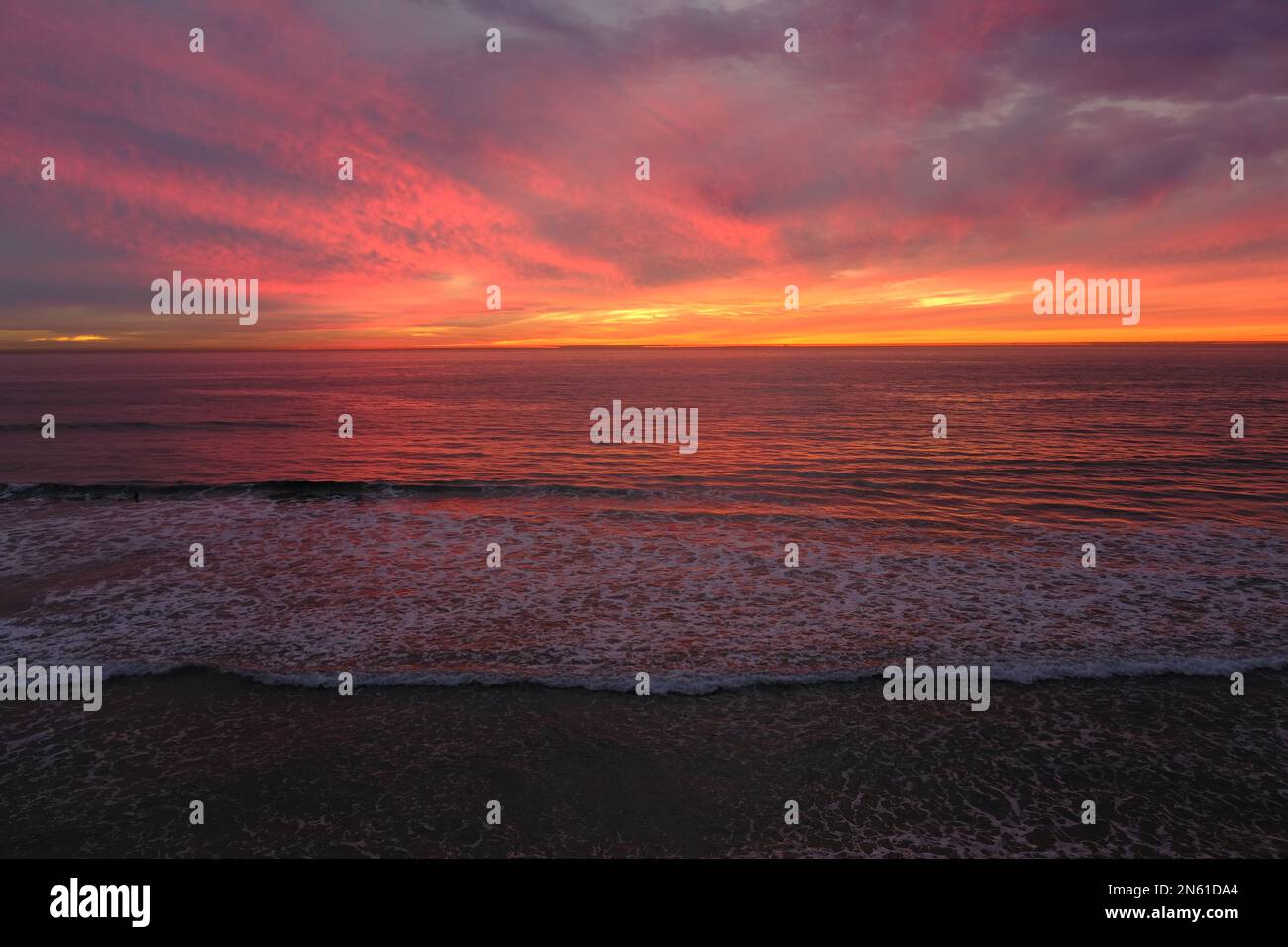 Ocean sunset west coast California pacific ocean Stock Photo - Alamy