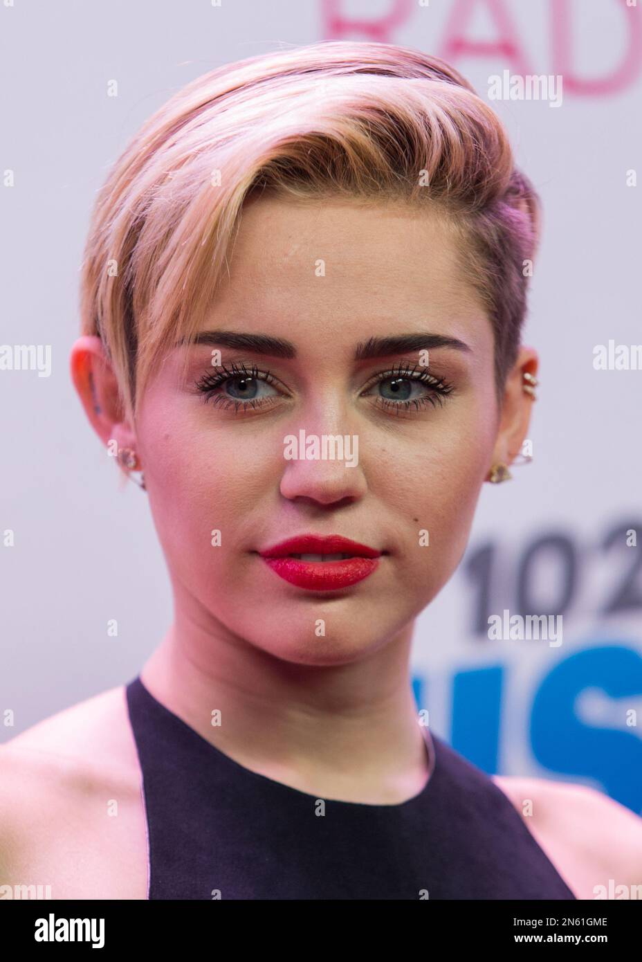 Miley Cyrus arrives at KIIS 102.7 Jingle Ball held at Staples Center ...