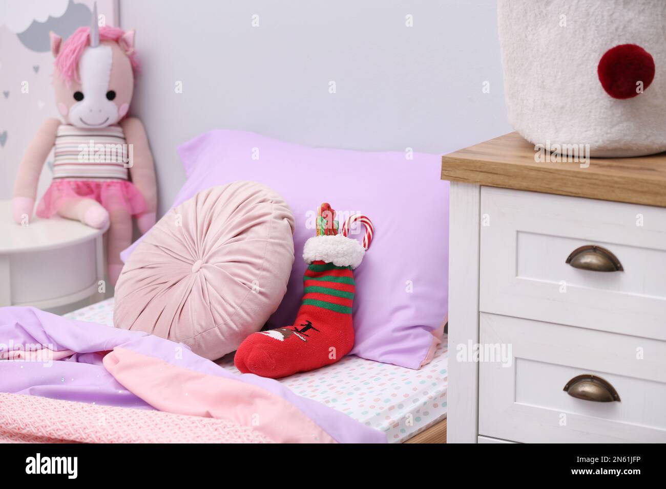 Christmas stocking bedroom hi-res stock photography and images - Alamy