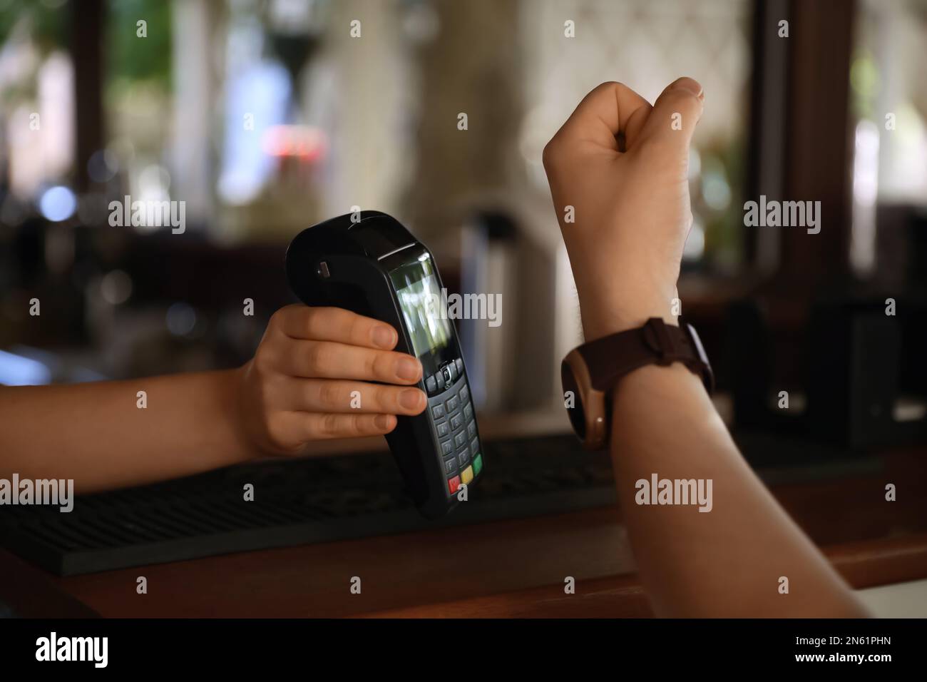Contactless payment smart watch hi-res stock photography and images - Alamy
