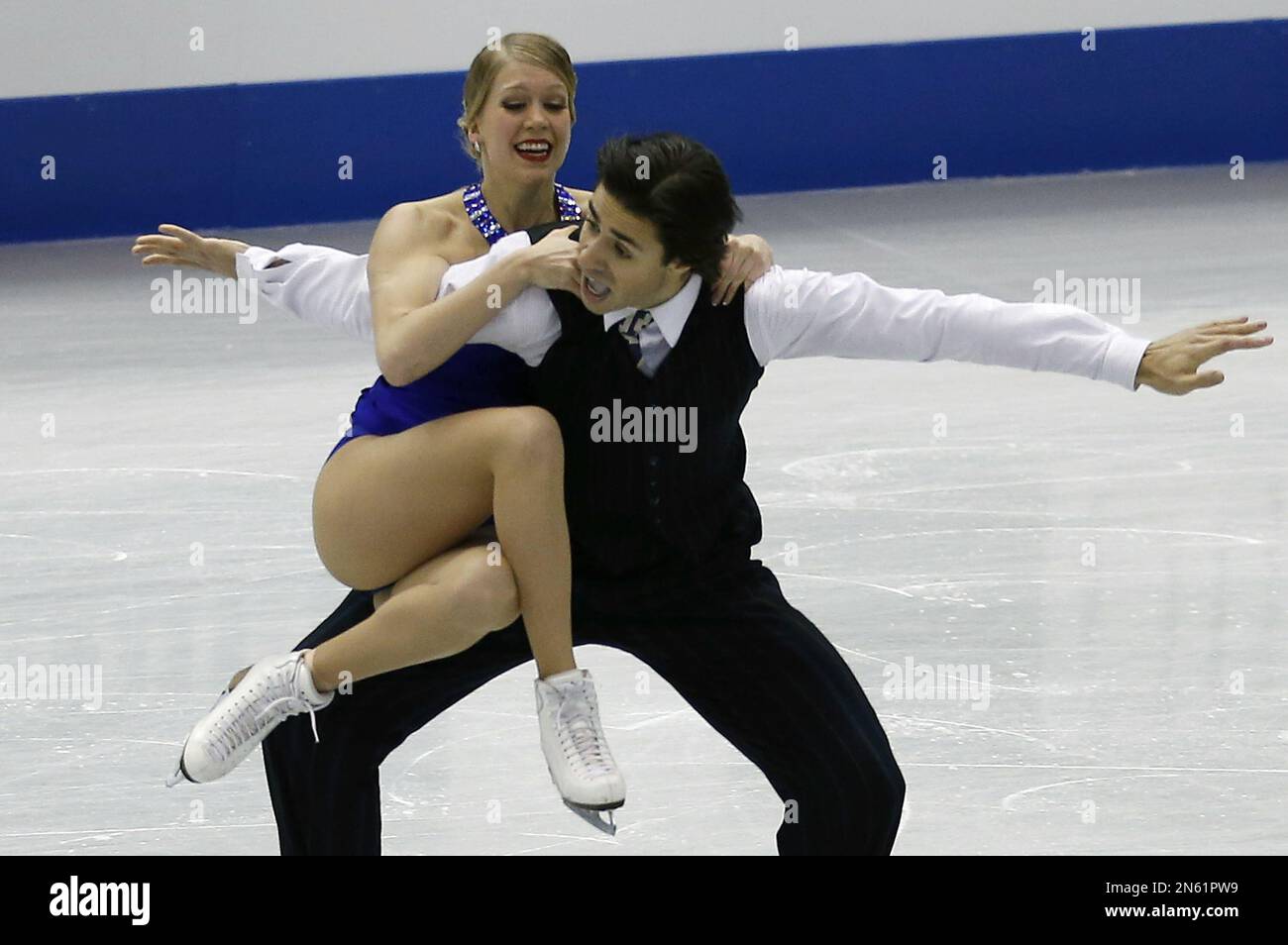 Kaitlyn Weaver and Andrew Poje of Canada perform during Ice Dance short ...