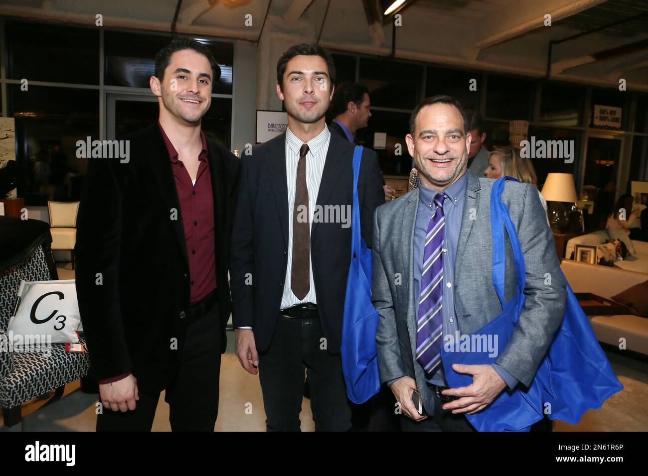 Sam Platt, Caleb Wilding and Joel Goldman seen at the Opening Night Of ...