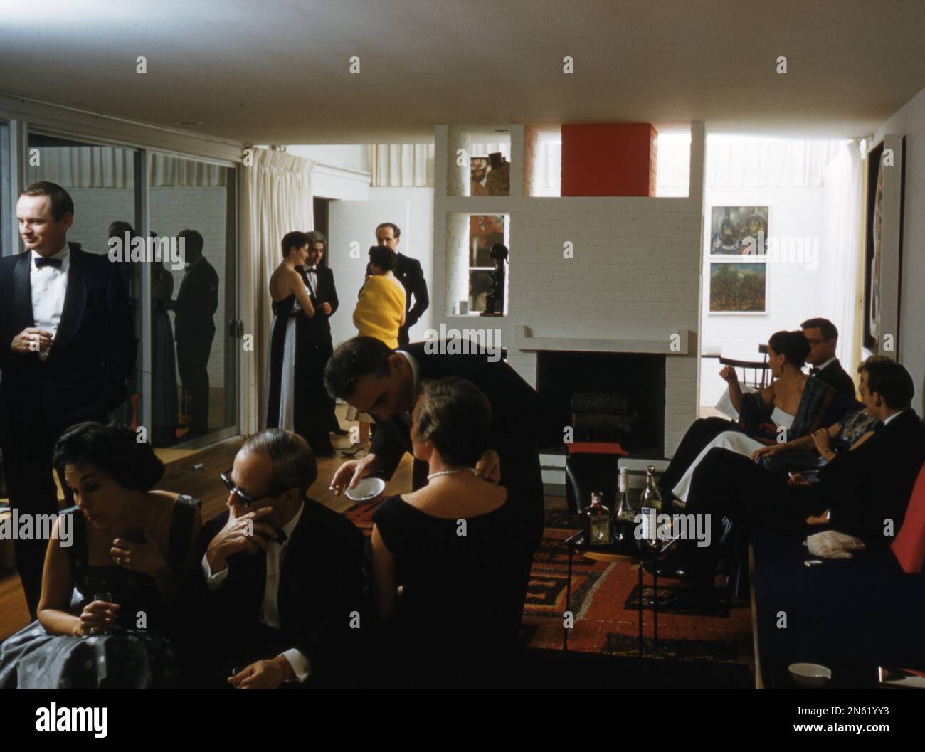 Architect Josep Lluís Sert, in the living room of Casa Sert ...