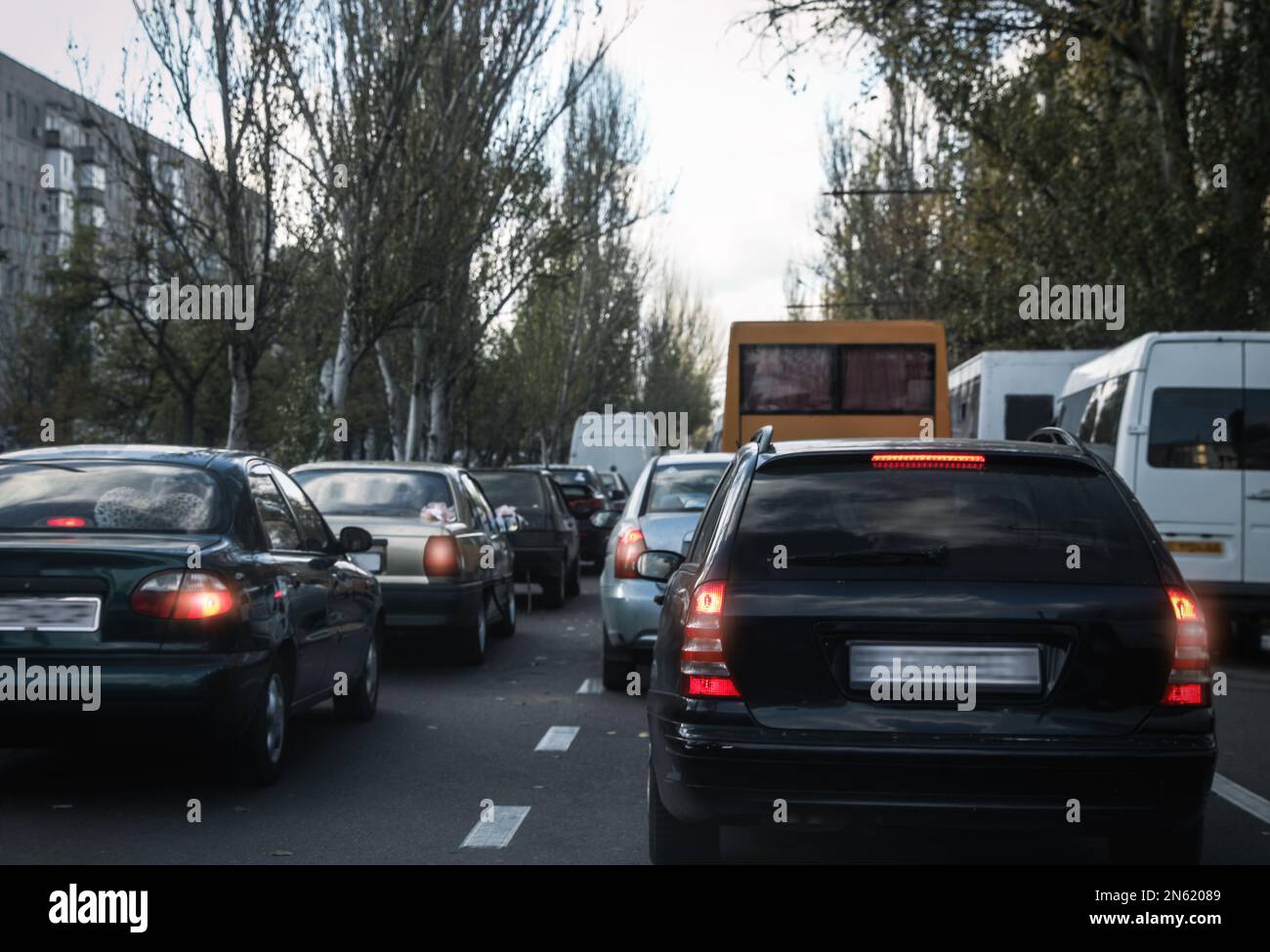 Heavy traffic vehicle fumes pollution hi-res stock photography and ...