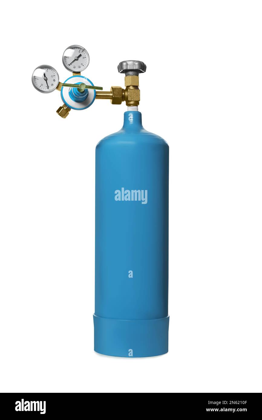 Oxygen tank isolated on white. Medical equipment Stock Photo - Alamy