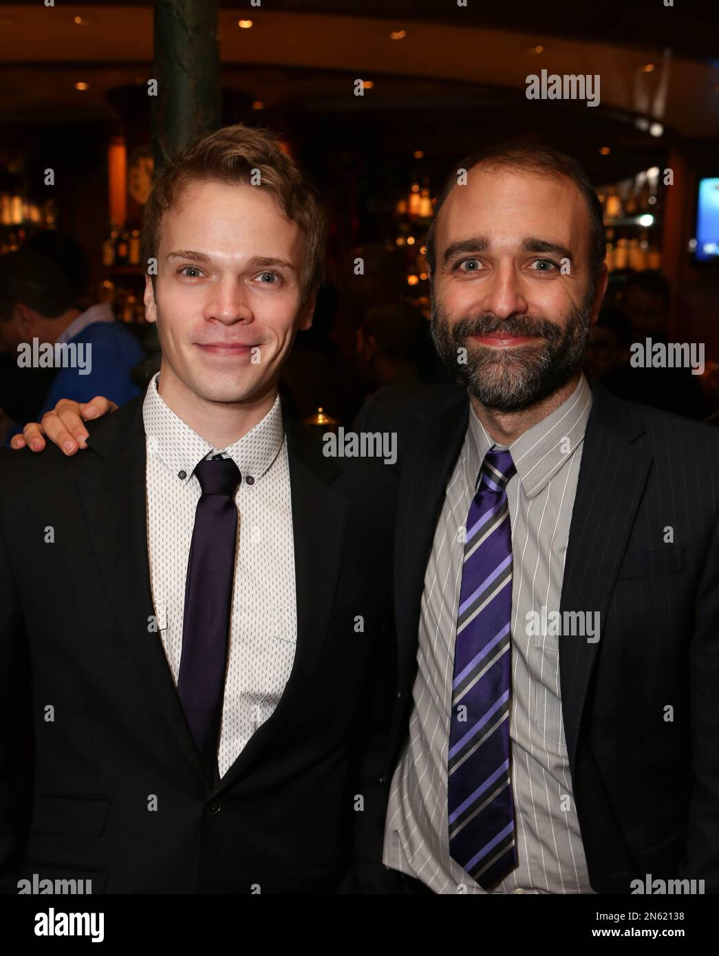From left, cast members Nick Vidal and Ben Beckley pose during the ...