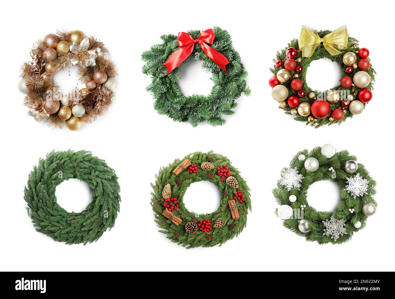 Christmas garland fir twigs Cut Out Stock Images & Pictures - Alamy