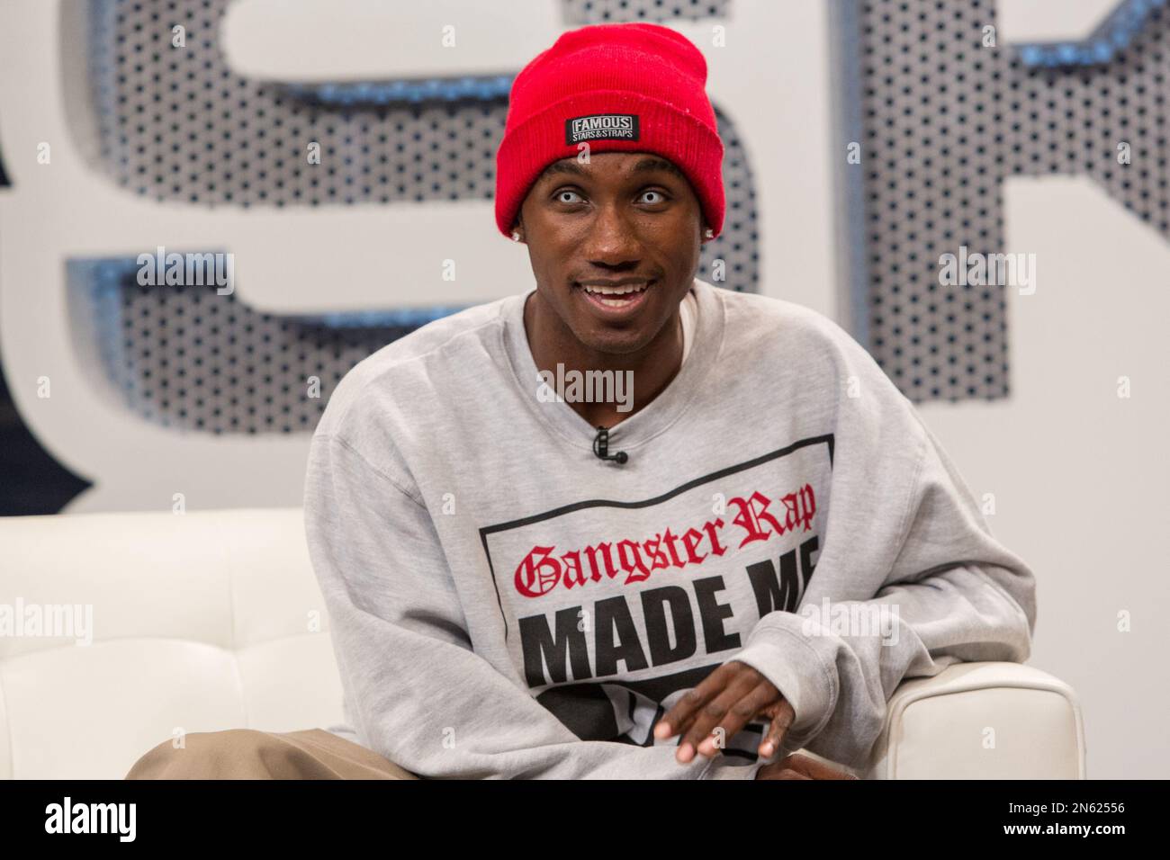 Hopsin on set during filming of SKEE Live on Tuesday December 3, 2013 ...