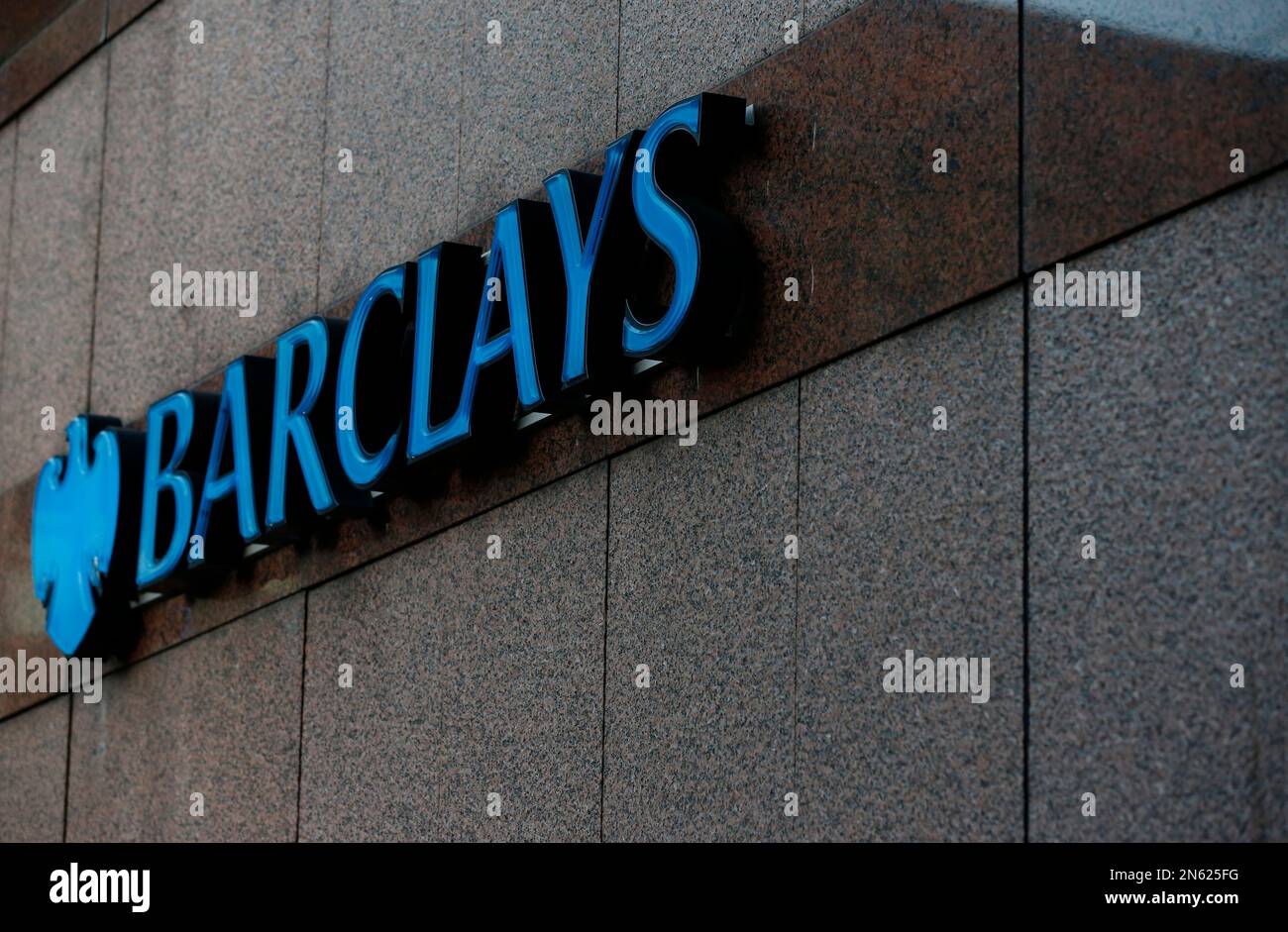 The logo of Barclays Bank branch in London, Wednesday, Dec. 4, 2013 ...