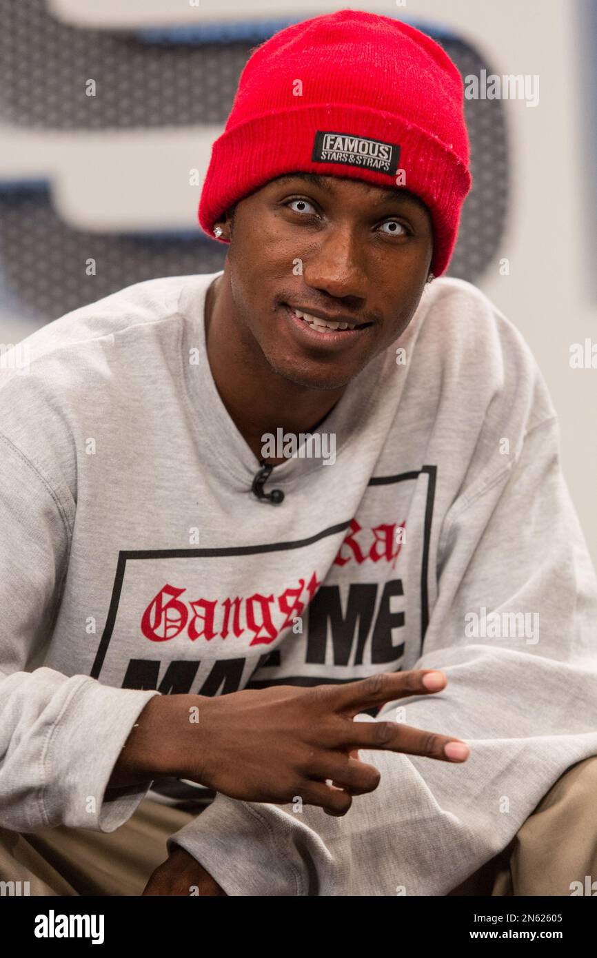 Hopsin on set during filming of SKEE Live on Tuesday December 3, 2013 ...