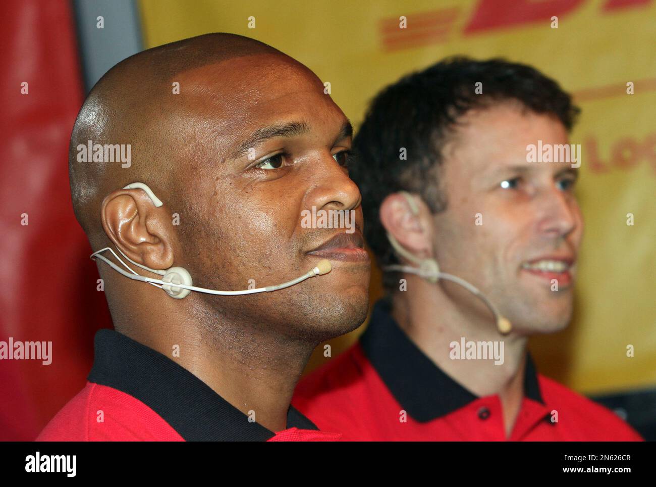 South Africa's Quinton Fortune, left, and Norway's Ronnie Johnsen ...