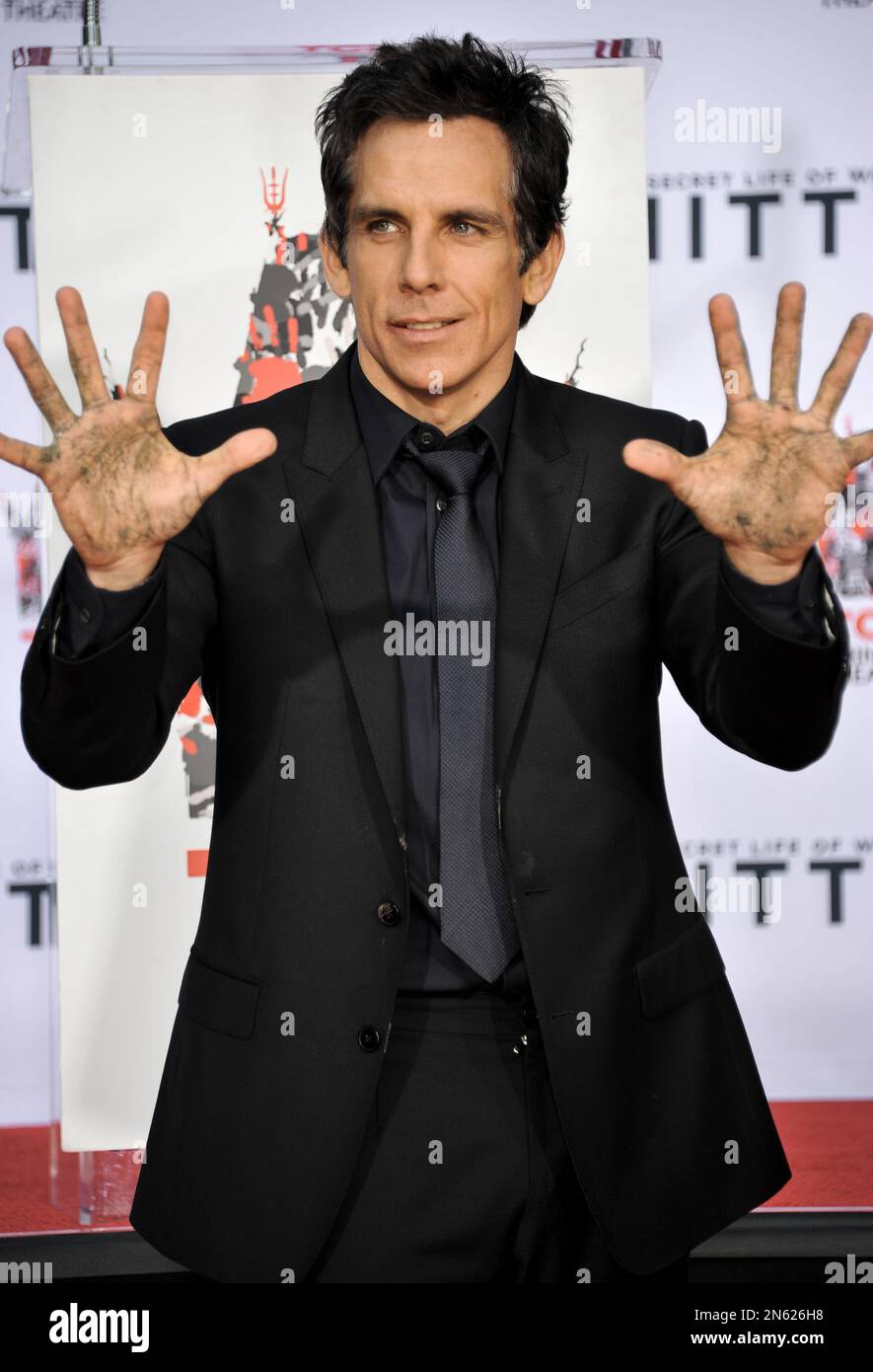 Actor Ben Stiller during the Ben Stiller Hand & Footprint Ceremony at ...