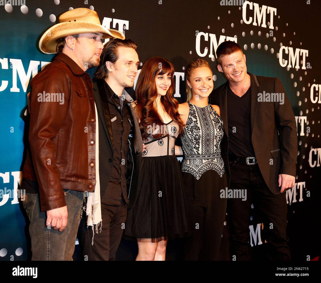 L-R, Jason Aldean, Jonathan Jackson, Aubrey Peeples, Hayden Panettiere ...
