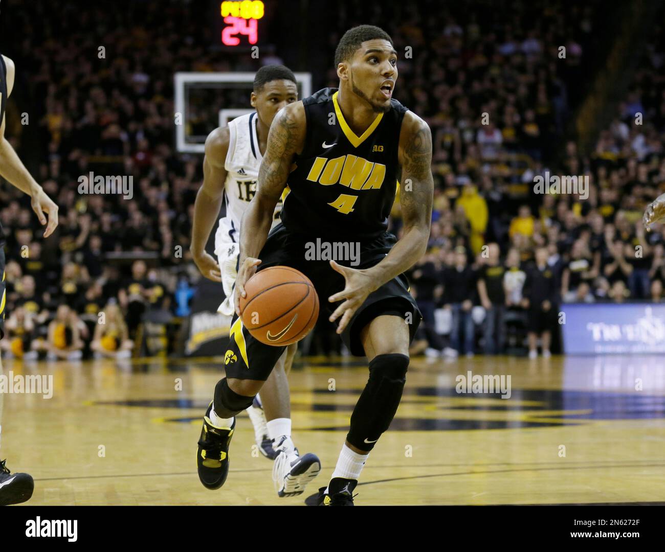 Iowa guard Devyn Marble drives to the basket during the second half of ...