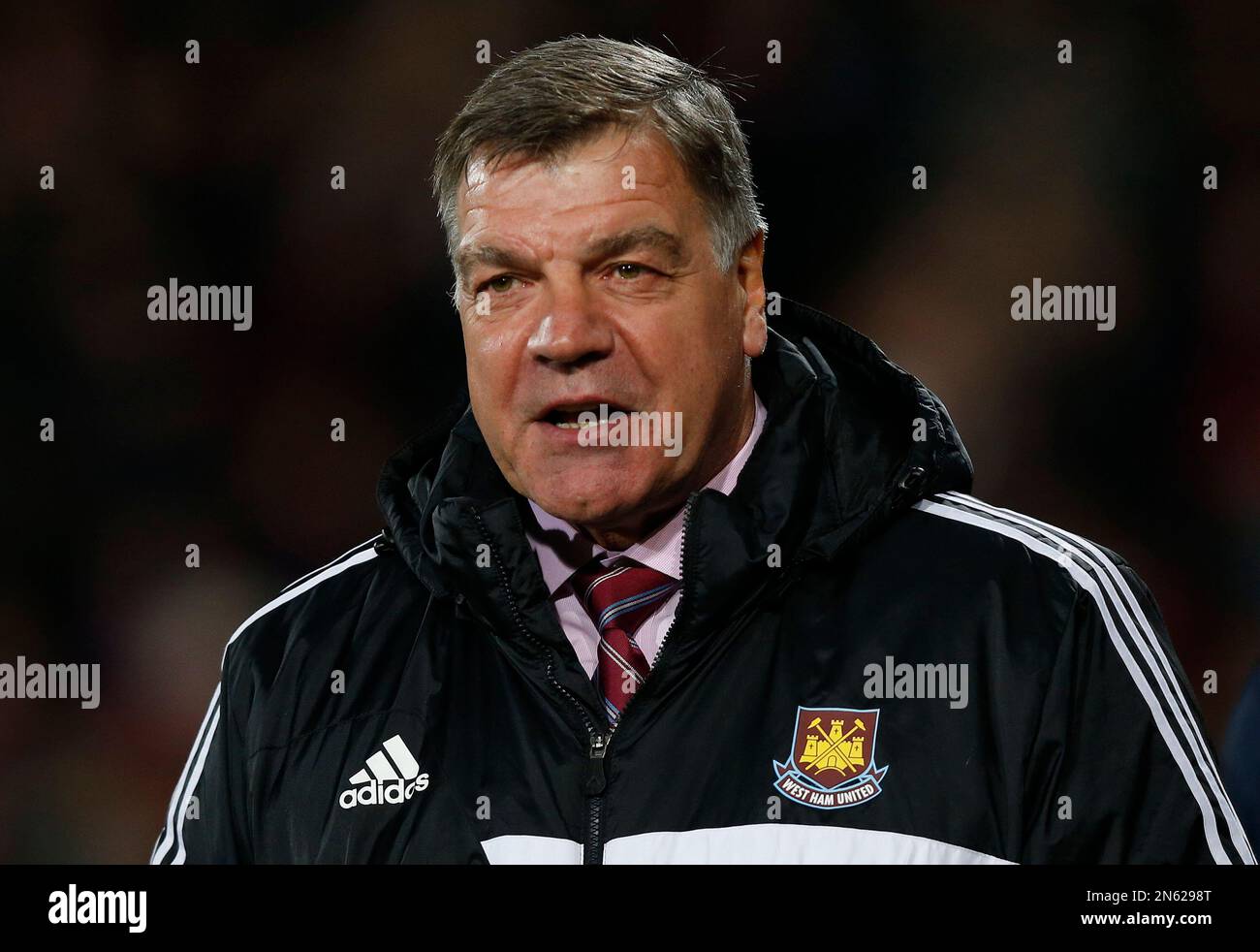 West Ham United's Sam Allardyce arrives at the dugout before the start ...