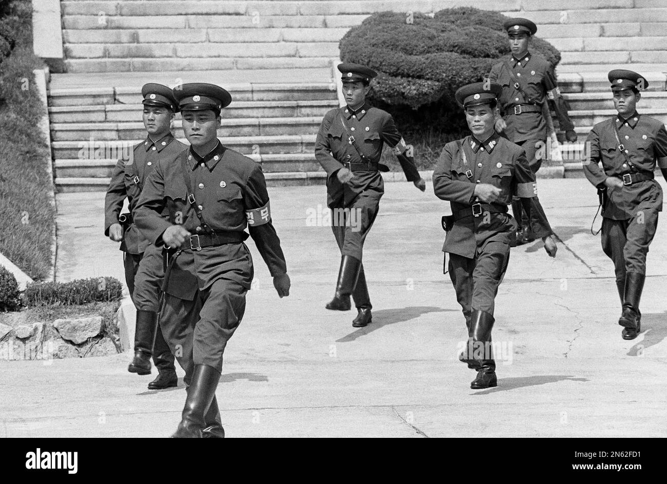 North Korean guards at Panmunjom on July 16, 1977. (AP Photo Stock ...