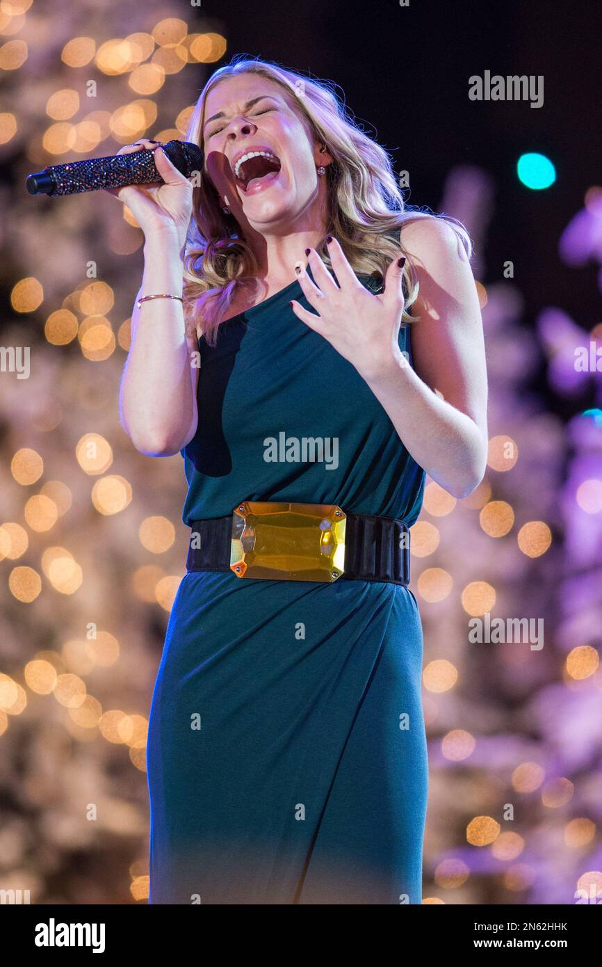 LeAnn Rimes performs on stage at the Hollywood Christmas Parade, on ...