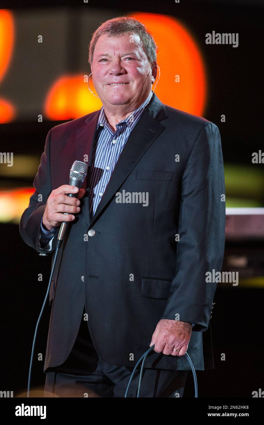 William Shatner performs on stage at the Hollywood Christmas Parade, on ...